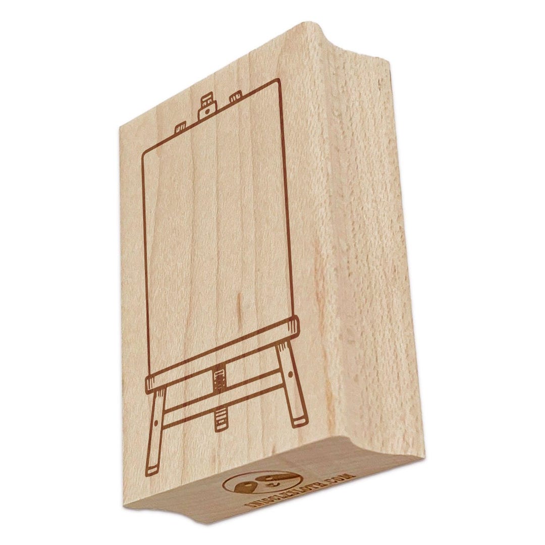 Artist Blank Painting Easel Rectangle Rubber Stamp for Stamping ...