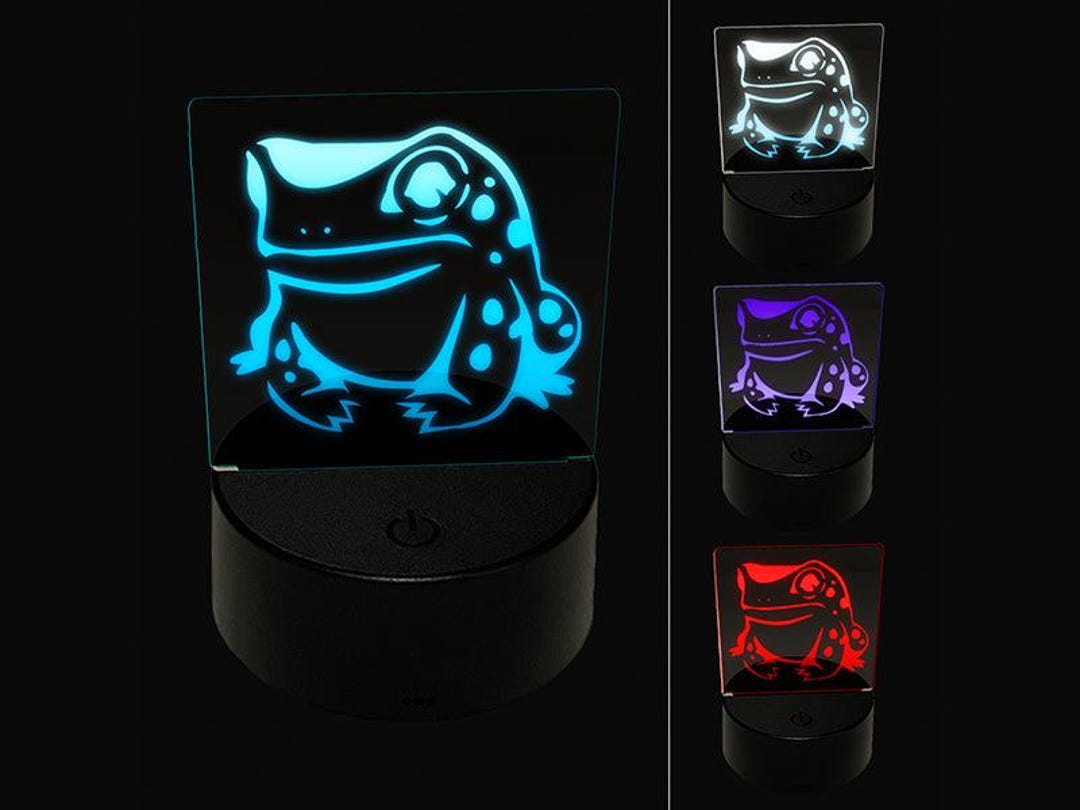 Frog Toad Sitting and Staring 3D Illusion LED Night Light Sign ...