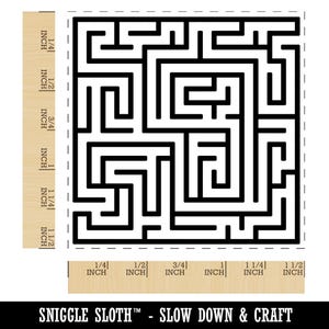 Labyrinth Maze Puzzle Game Self-inking Rubber Stamp Ink Stamper - Etsy