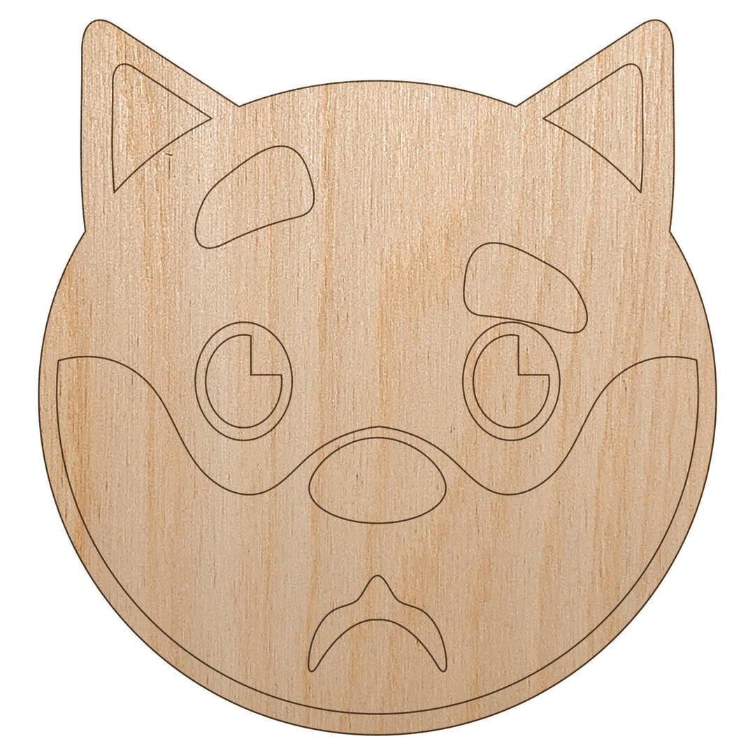 Husky Dog Face Curious Unfinished Wood Shape Piece Cutout for DIY Craft ...