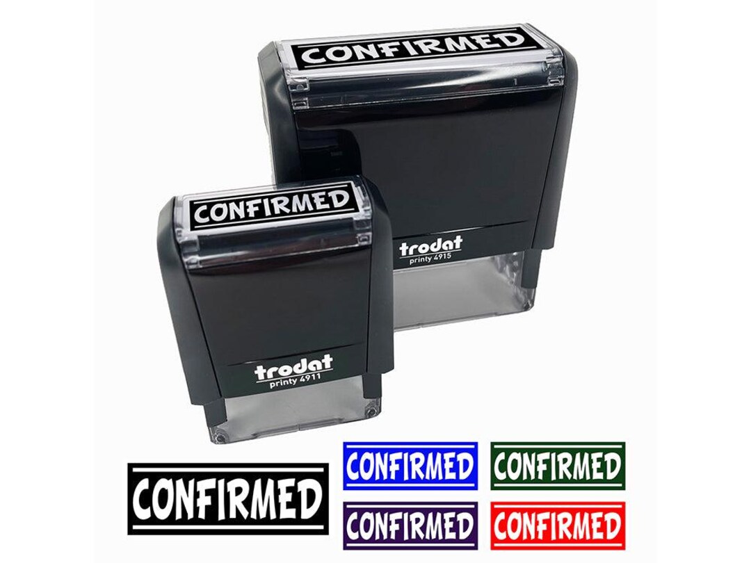 Confirmed Reversed Self-inking Rubber Stamp Ink Stamper for Business ...