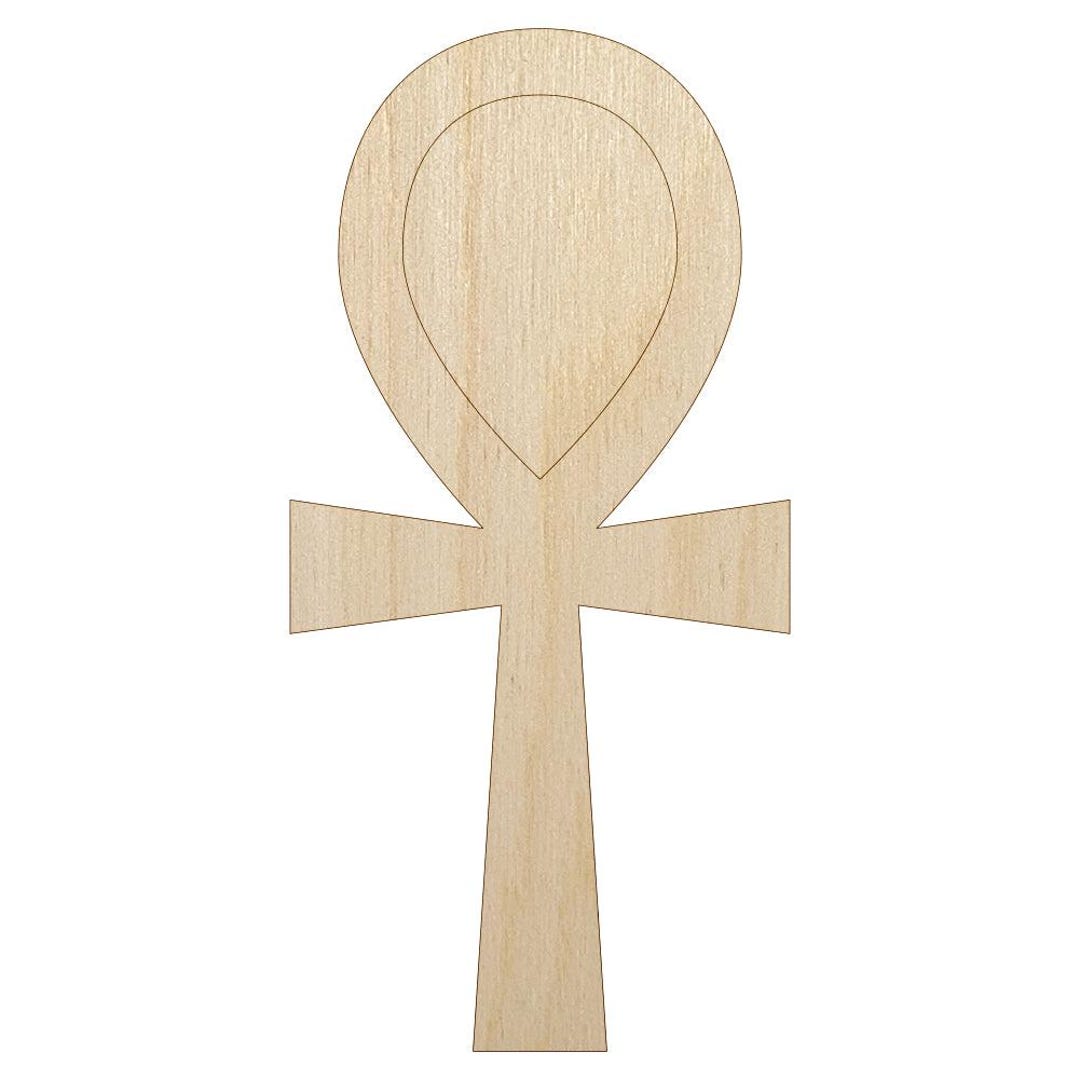 Coptic Cross Ankh Egyptian Hieroglyphic Unfinished Wood Shape Piece ...
