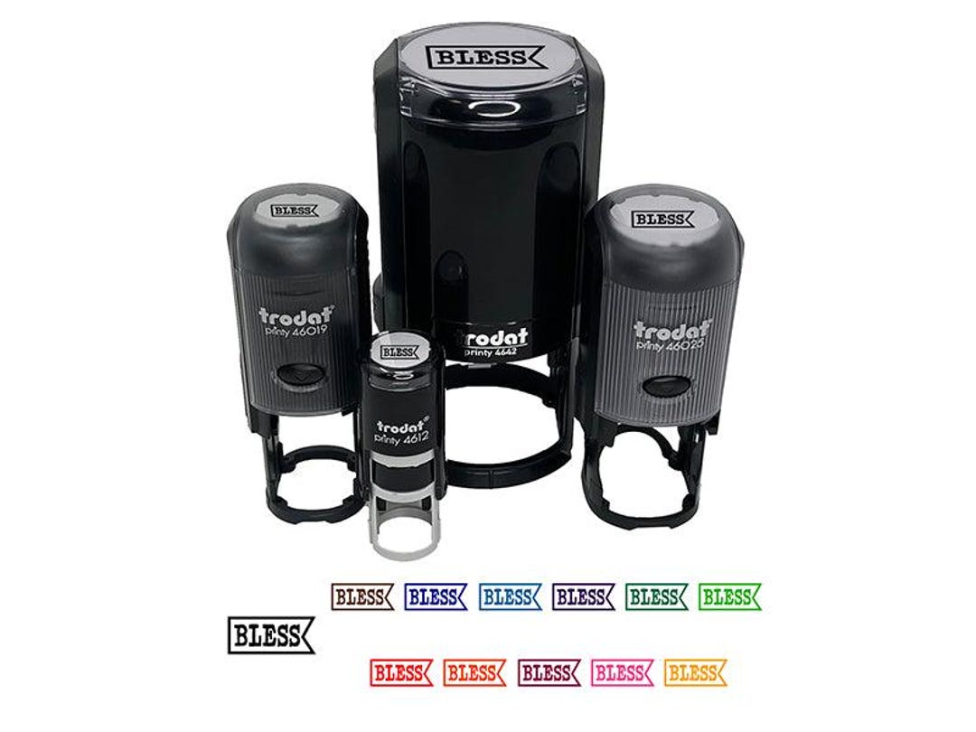 Bless in Flag Self-inking Rubber Stamp Ink Stamper for Stamping ...