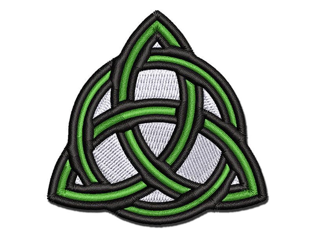 Celtic Triquetra Knot Outline Multi-color Embroidered Iron-on or Hook ...