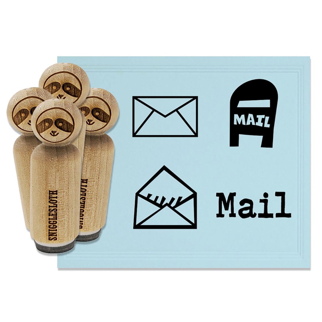 Mail Box Letter Envelope Rubber Stamp Set for Stamping Crafting ...