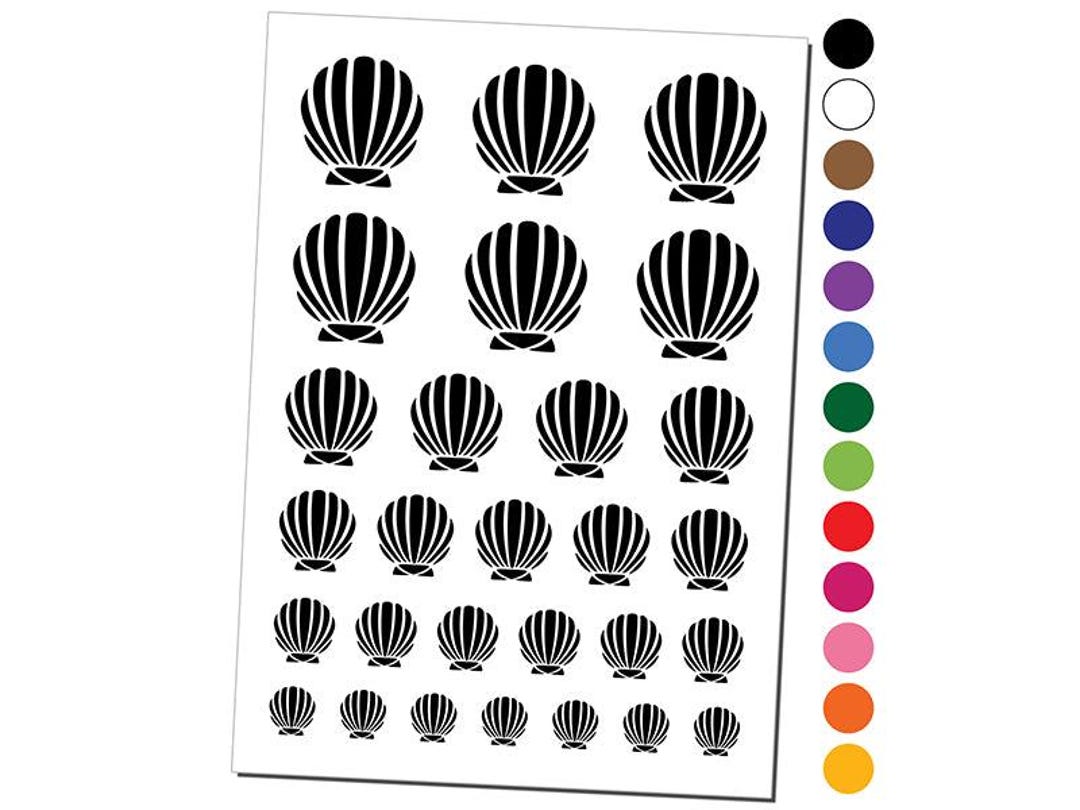 Scallop Seashell Beach Shell Ocean Temporary Tattoo Water Resistant ...