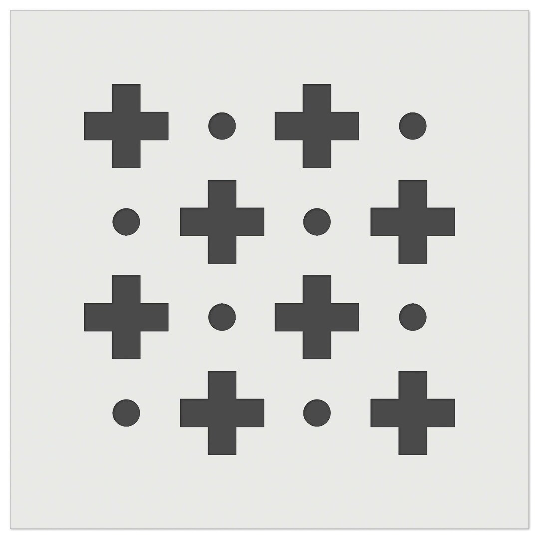 Swiss Cross With Dots Repeating Pattern Wall Cookie DIY Craft Reusable ...