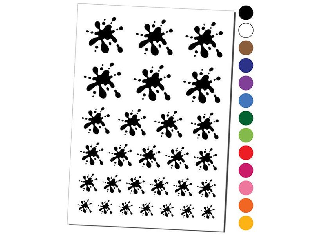 Paint Ink Blood Spatter Splat Drip Temporary Tattoo Water Resistant ...