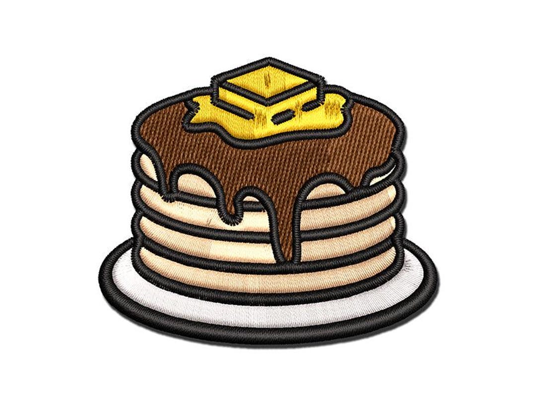 Pancakes Stack Syrup Butter Multi-color Embroidered Iron-on or Hook ...