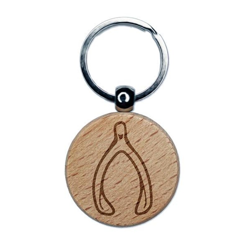 Wishbone Keychain - Etsy