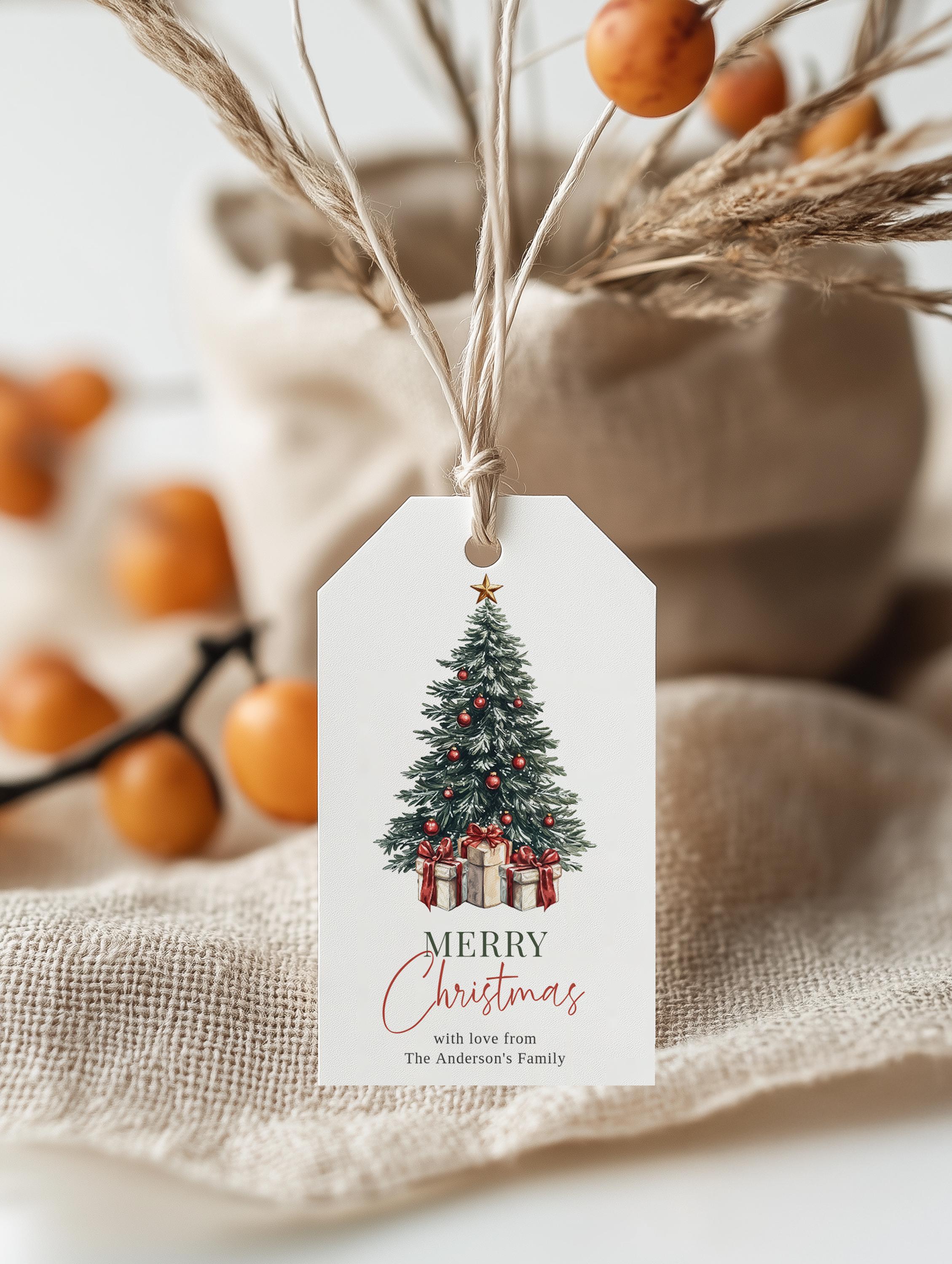 Merry Christmas Gift Tag Printable, Christmas Gift Tag Template ...
