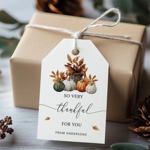Fall Thankful Gift Tag, Printable Thankful Tag, Friendsgiving Tag ...