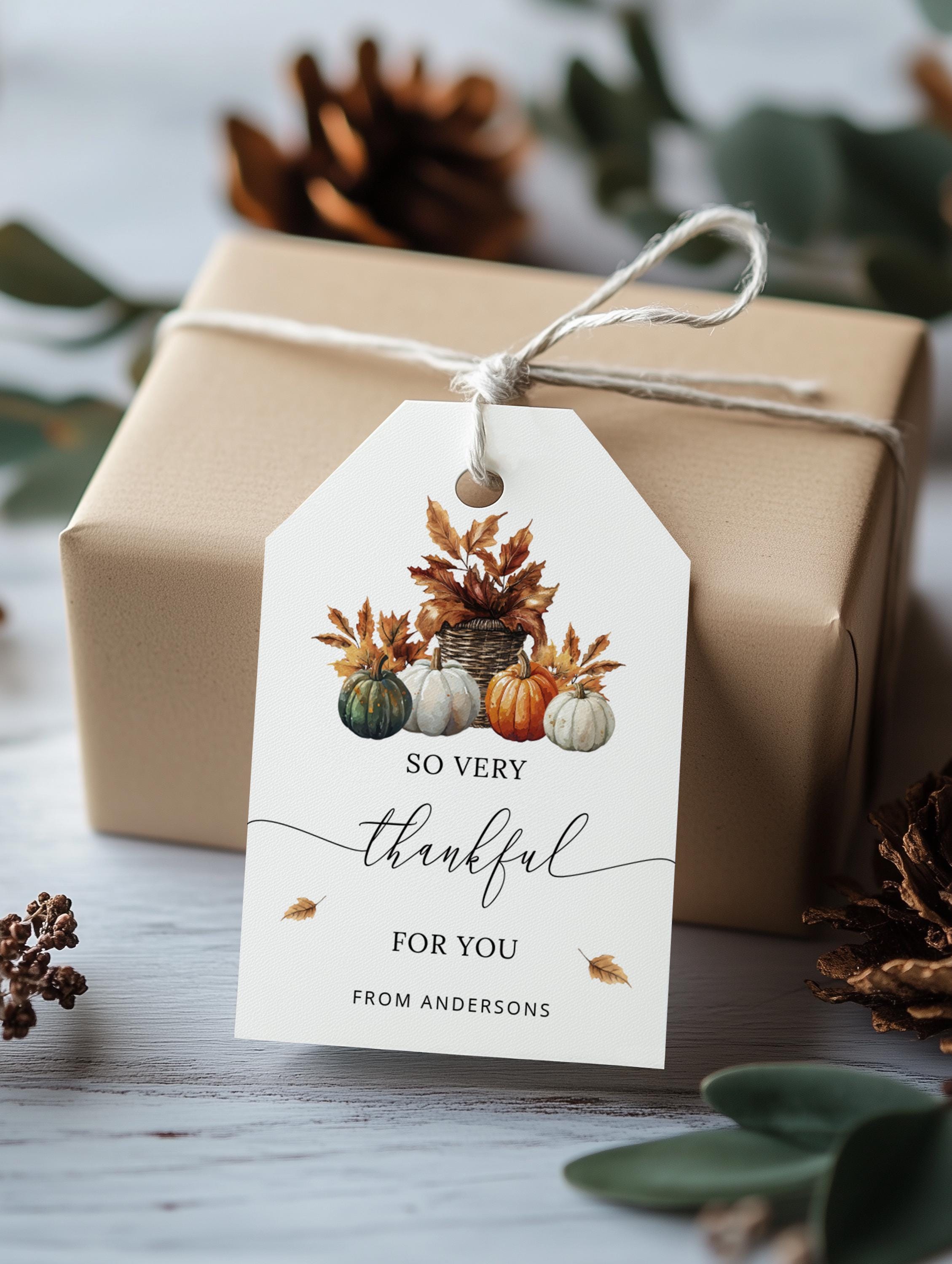 Fall Thankful Gift Tag, Printable Thankful Tag, Friendsgiving Tag ...
