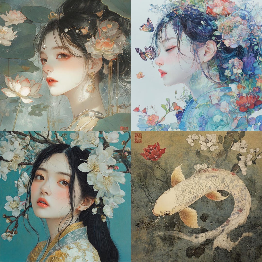 Regal Heritage: Ancient Style Anime Beauties - Etsy