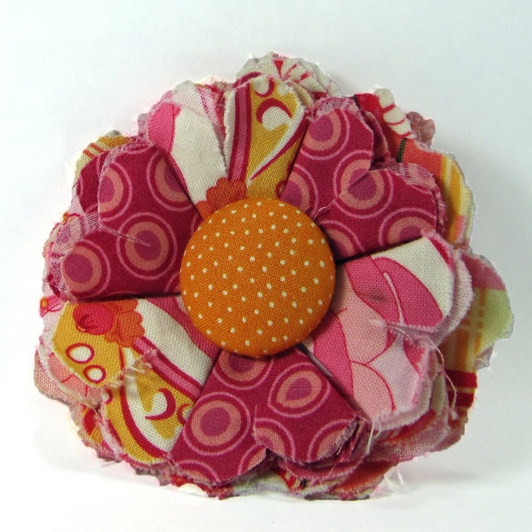 Fabric Flower Pin - Etsy