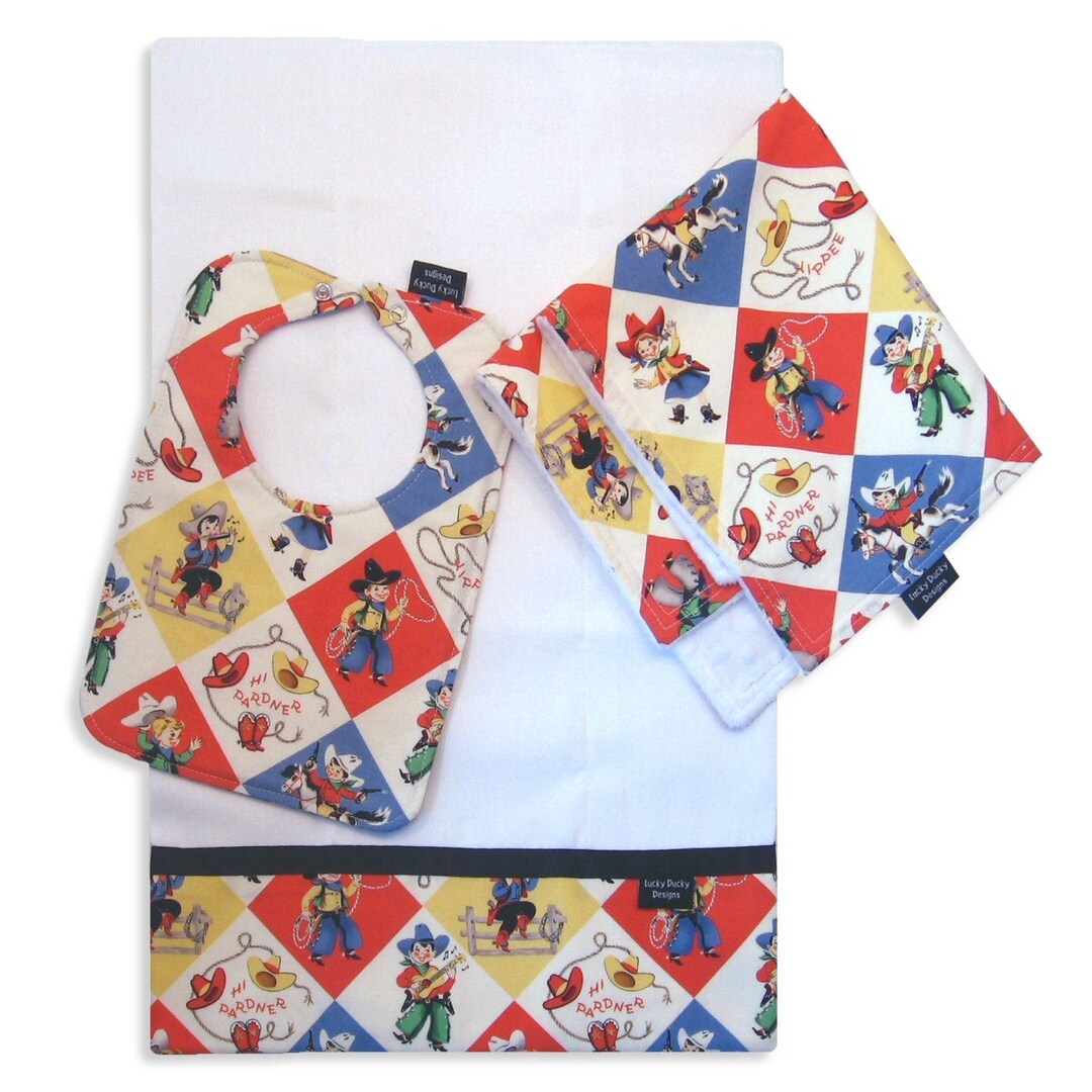 Yippee Bib, Burp Cloth and Cuddle Blanket Set - Etsy