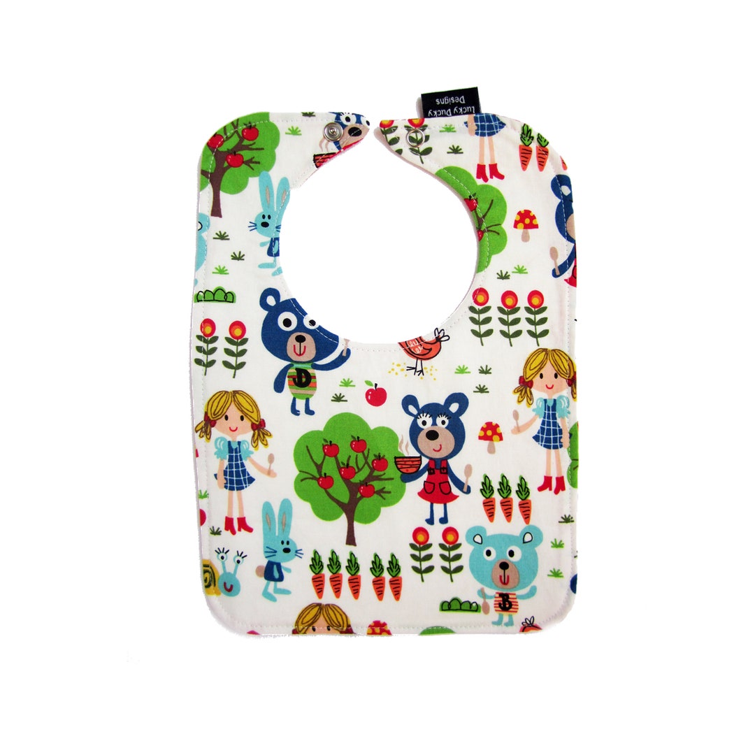 Baby Bibs, Goldilocks and the Three Bears, Bib With Snap Closure, Lined ...