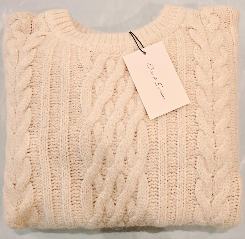 Cable Knit Sweater - Etsy