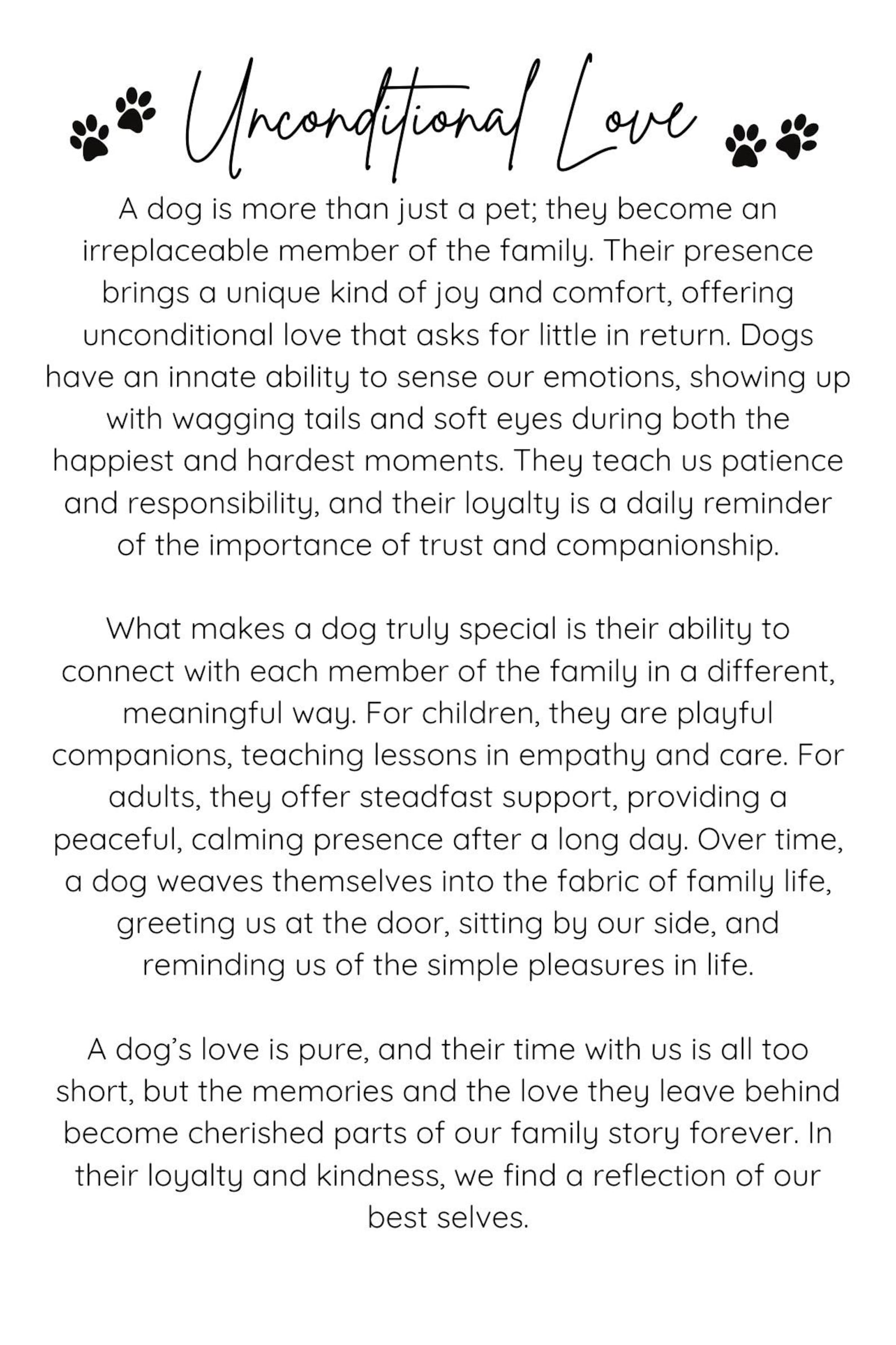 Dog Ornament SVG: Pet Loss Story Card (digital Download) - Etsy