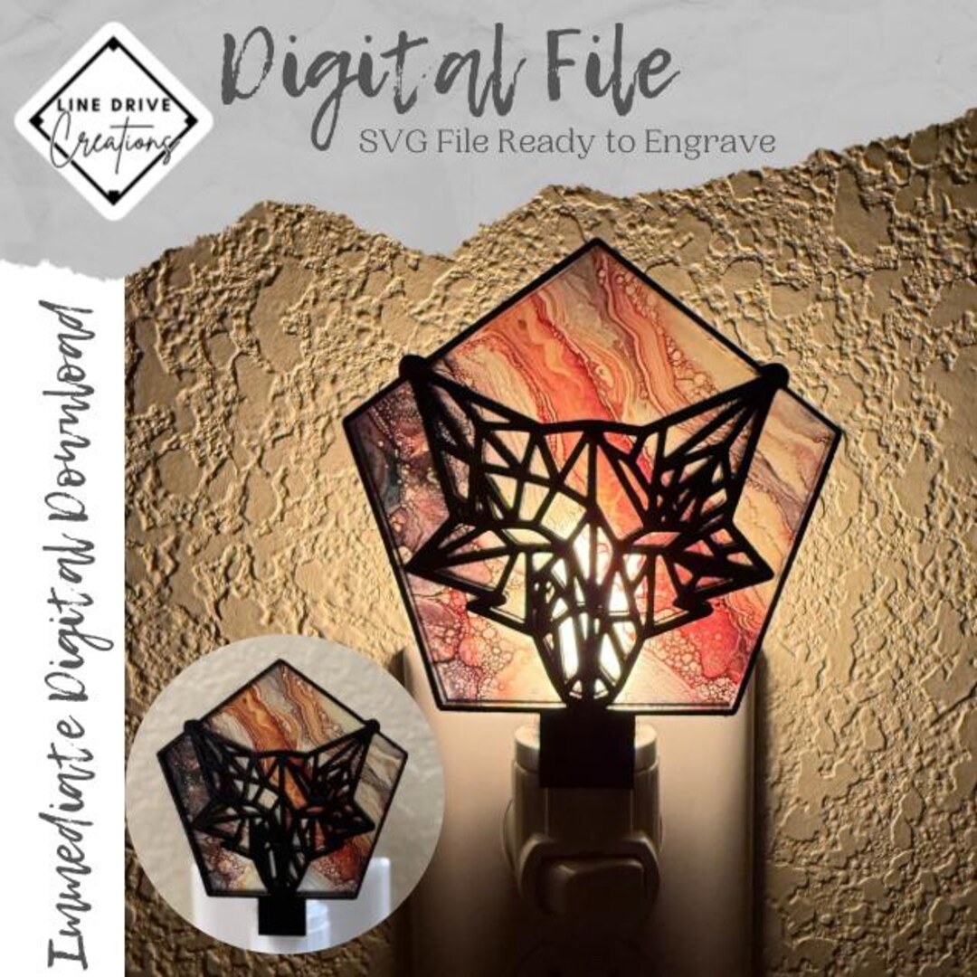 Night Light SVG, Fox Night Light, Fox SVG, Fox Laser Cut File ...