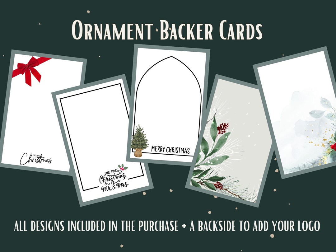 Ornament Display Cards: 4x6 Packaging Template (digital Download) - Etsy