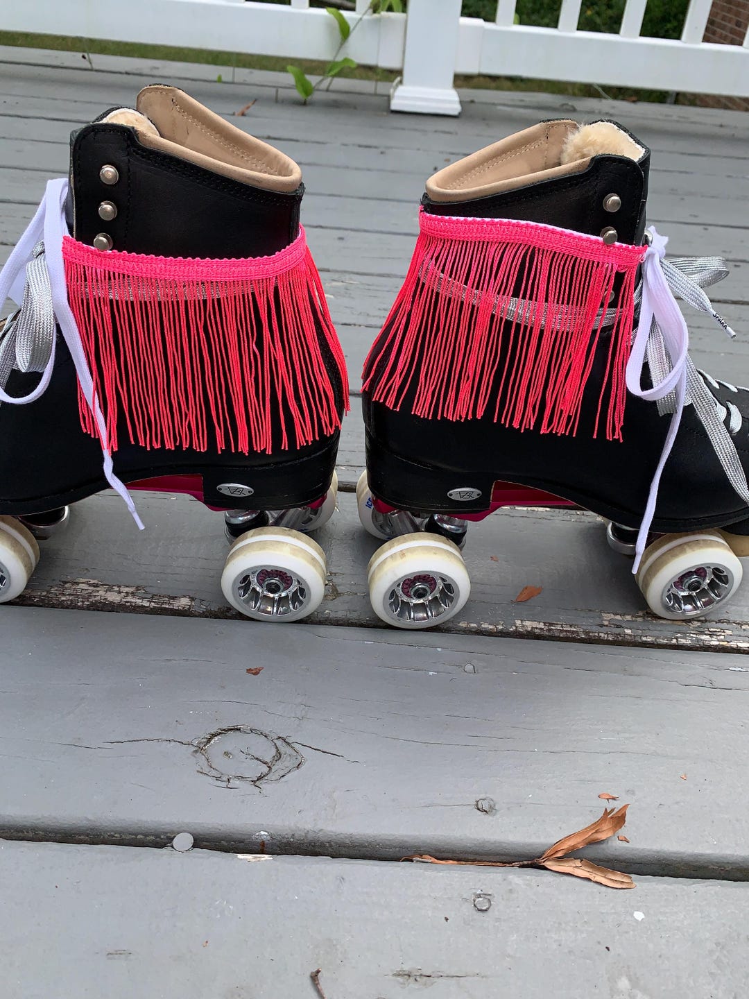 Hot Pink Roller Skate Fringe: Removable Tie-on Boot Accessory - Etsy