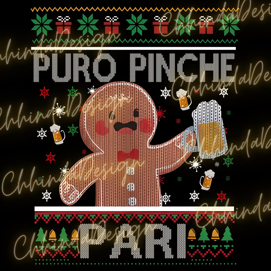 Christmas Puro Pinche Pari PNG Svg, Feliz Navidad Graphic, Spanish ...
