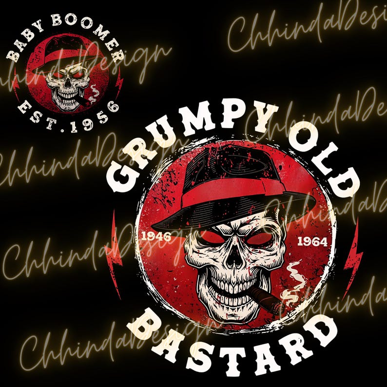 Custom Year Grumpy Old Bastard PNG Svg for Circut, Funny Grandpa Shirt ...