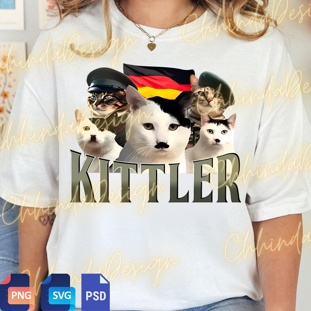 Funny Kittler Cat PNG Svg for Circut, Gangster Cat Meme Expression Pack ...