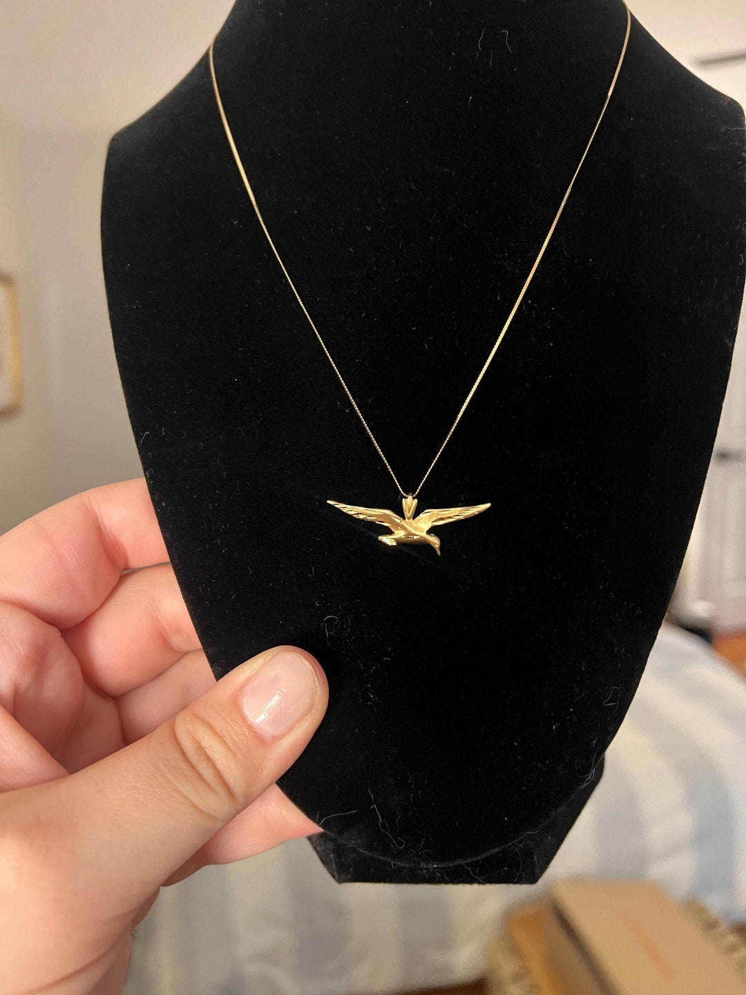 VINTAGE 14k Gold Seagull Pendant - Made in Italy PRICE DROP - Etsy