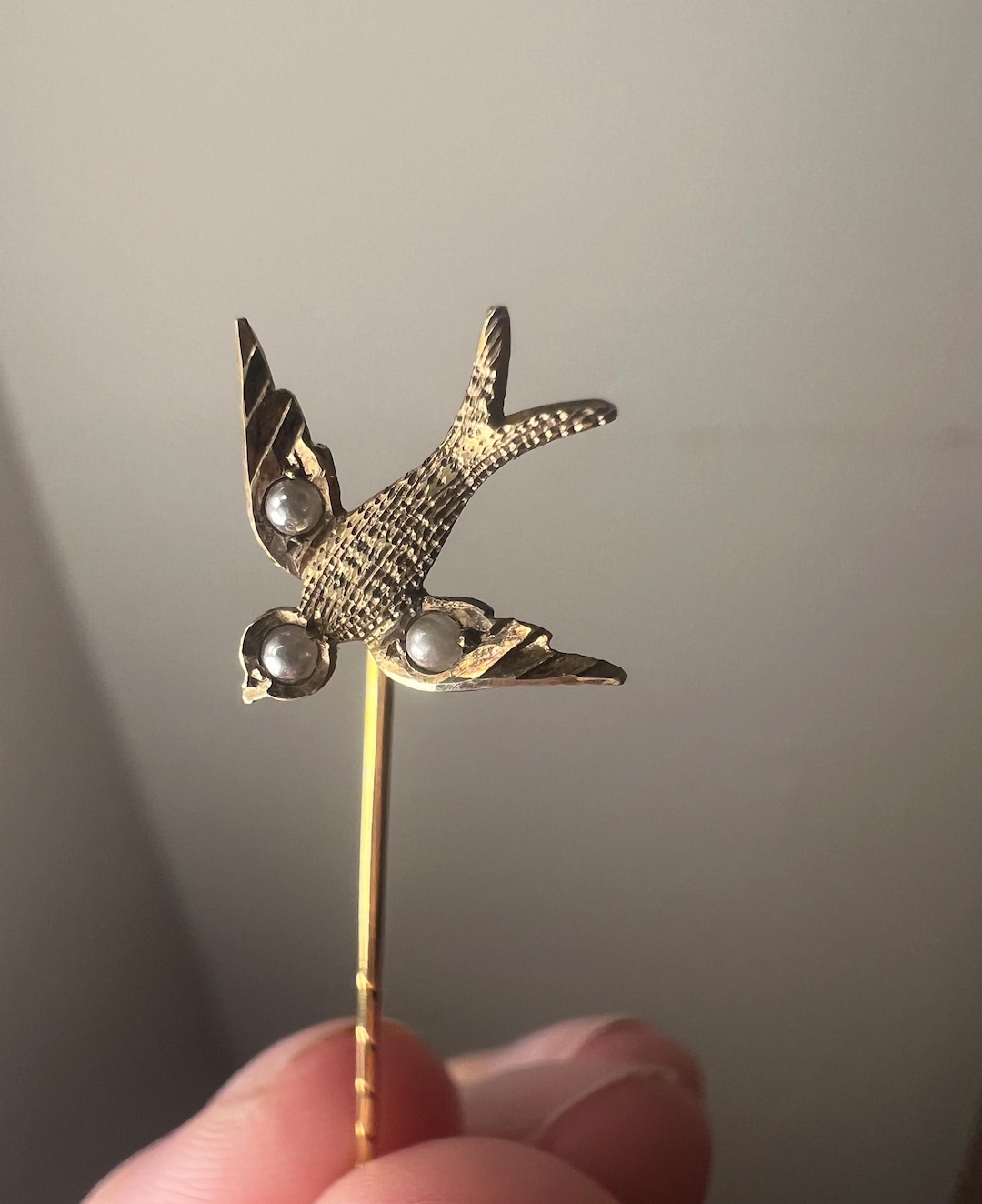 ANTIQUE Late Victorian Swallow Bird Stick Pin - Etsy