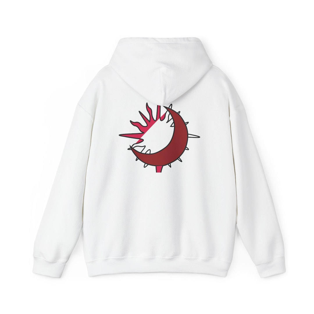 Sun and Moon Latin Thu Aspera Ad Astra Hoodie, Sweatshirt With Back ...
