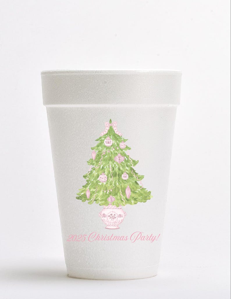 Christmas Custom Styrofoam Cups – Waterproof Design Cups – Personalized ...