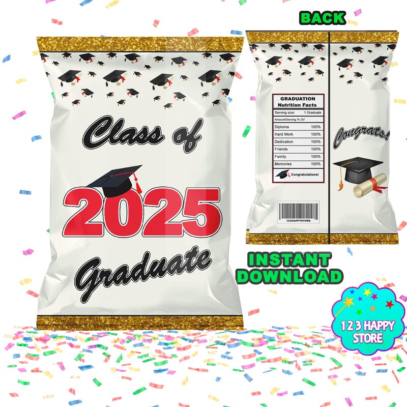 Graduation Chip Bags - Etsy