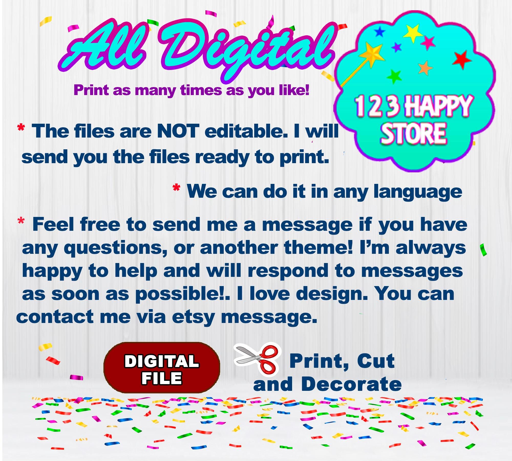 Happy Birthday Banner Printable Colors, Multicolor Banner Printable ...