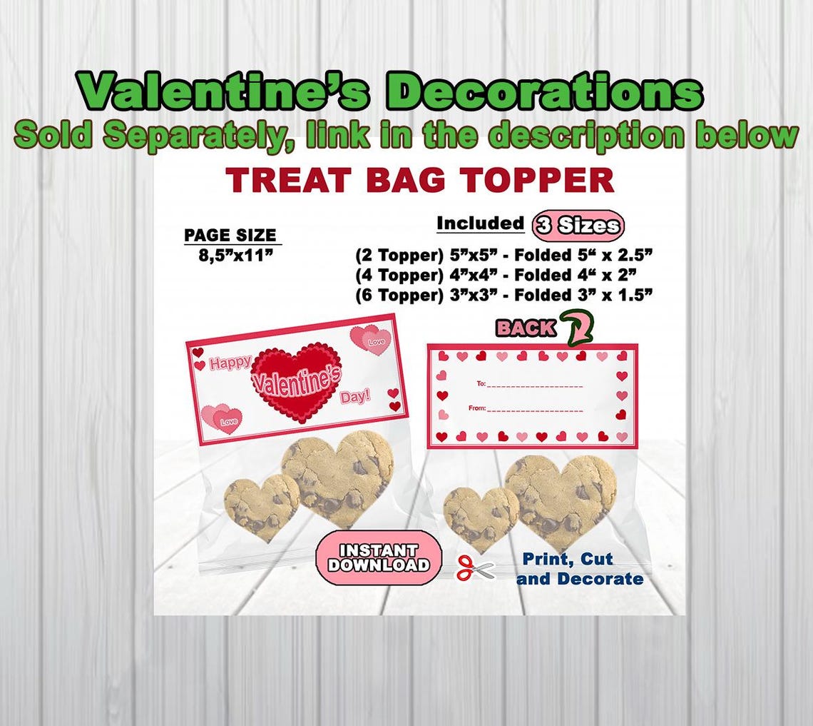 Valentine Tags Valentine Gift Tags Happy Valentine's Day Tags Printable ...