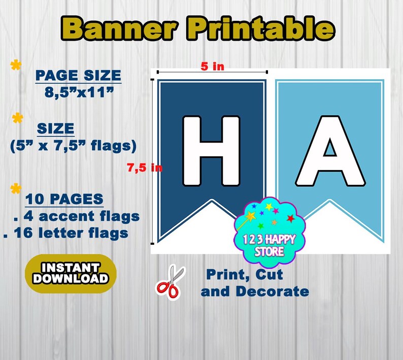 Happy Father's Day Banner, Happy Fathers Banner, Father's Printable ...