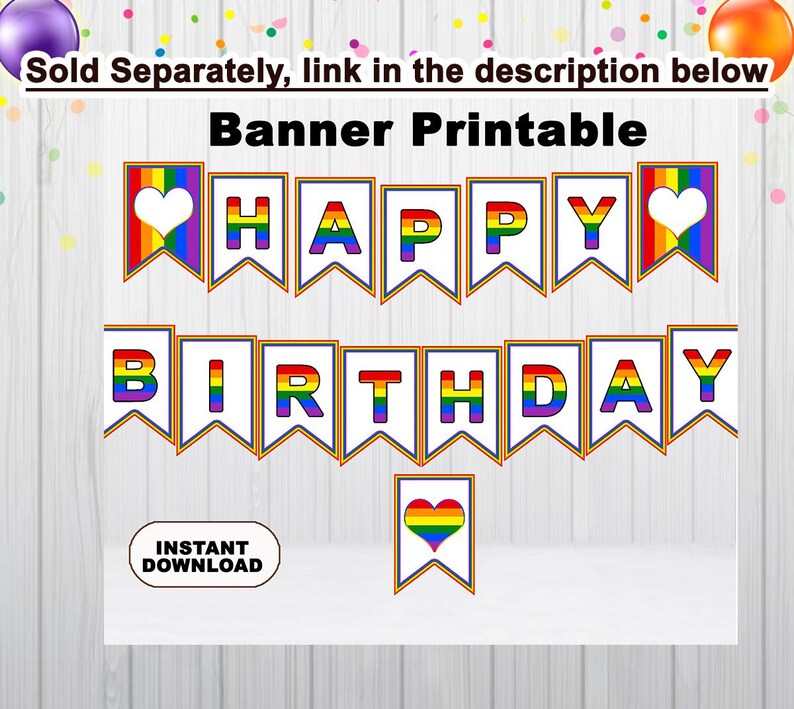 Pride Banner Printable, Happy Pride Month Banner, Rainbow Pride Banner ...