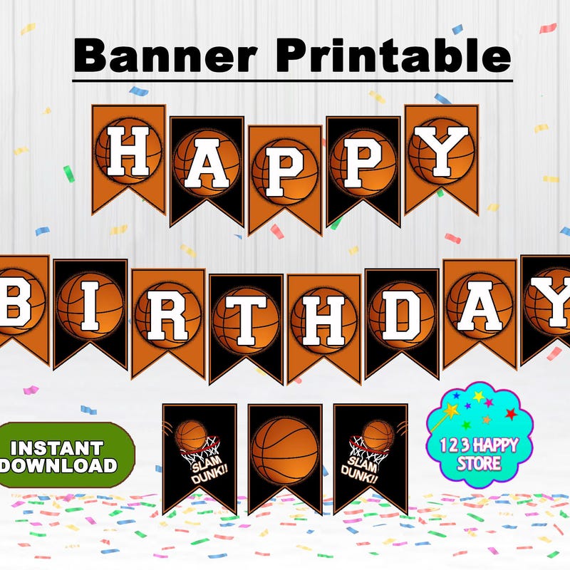 Basketball Garland - Etsy