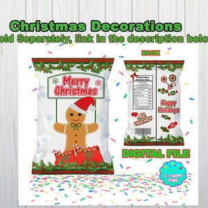 Christmas PYO Bag Topper, Paint Your Own Cookie Bag Topper, Christmas ...