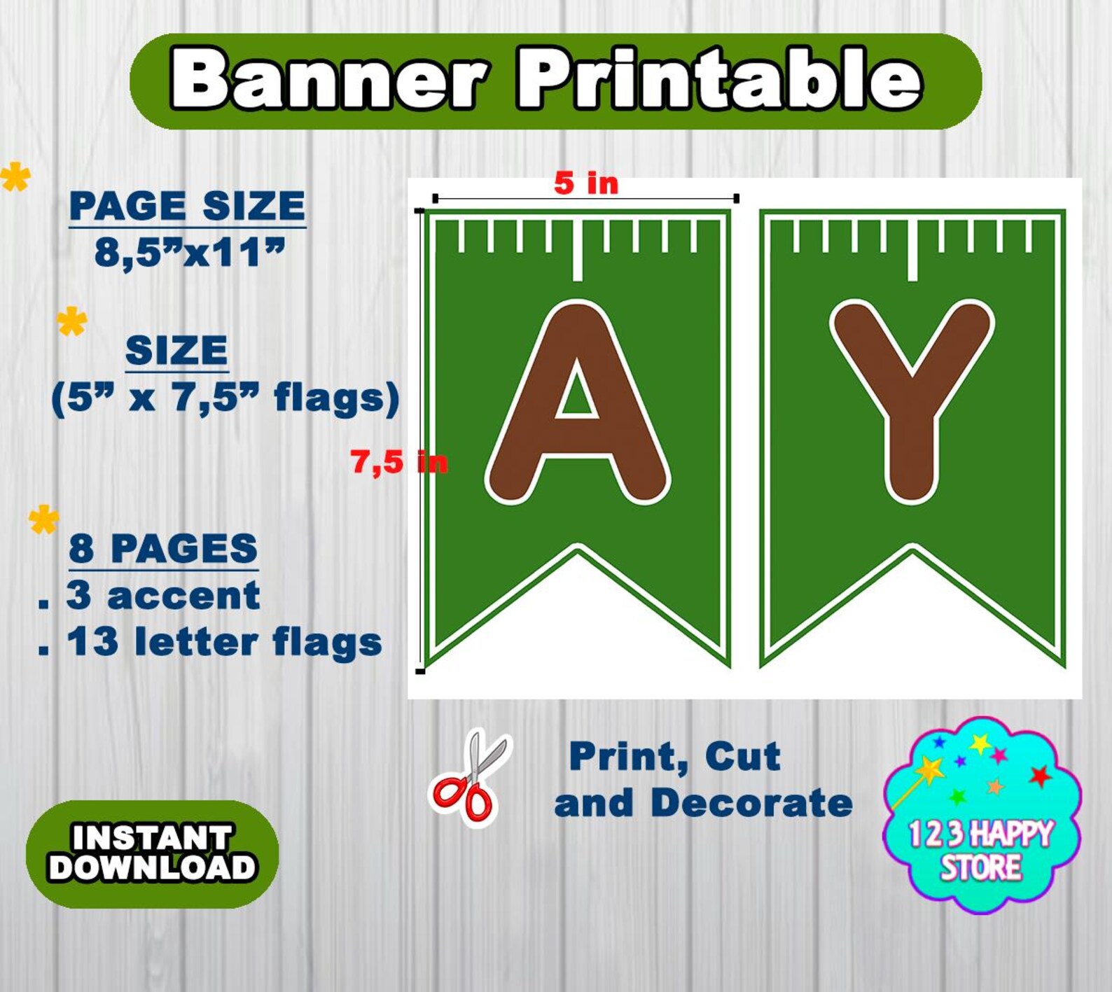 Football Banner - Football Happy Birthday Banner - Printable Football ...