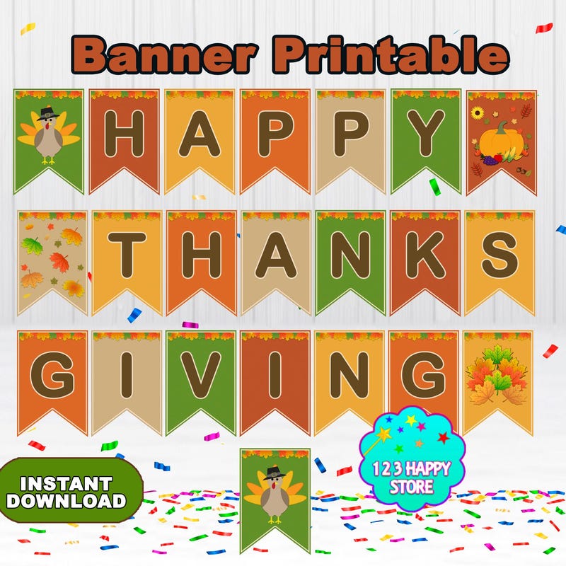 Thanksgiving Banner - Etsy