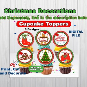 Christmas PYO Bag Topper, Paint Your Own Cookie Bag Topper, Christmas ...