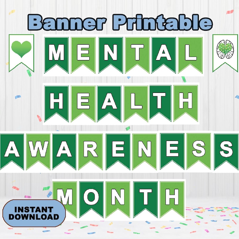 Mental Health Awareness Month Banner - Etsy