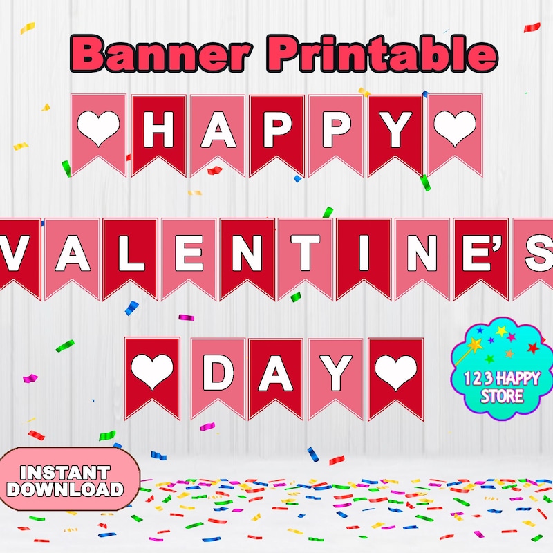 Happy Valentine Day Banners - Etsy