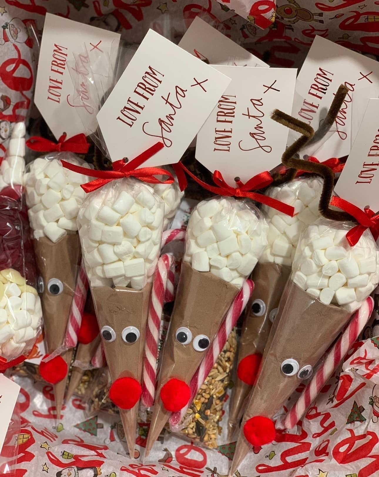 Set of Four Stocking Fillers/christmas Eve Box| Hot Chocolate Cone ...