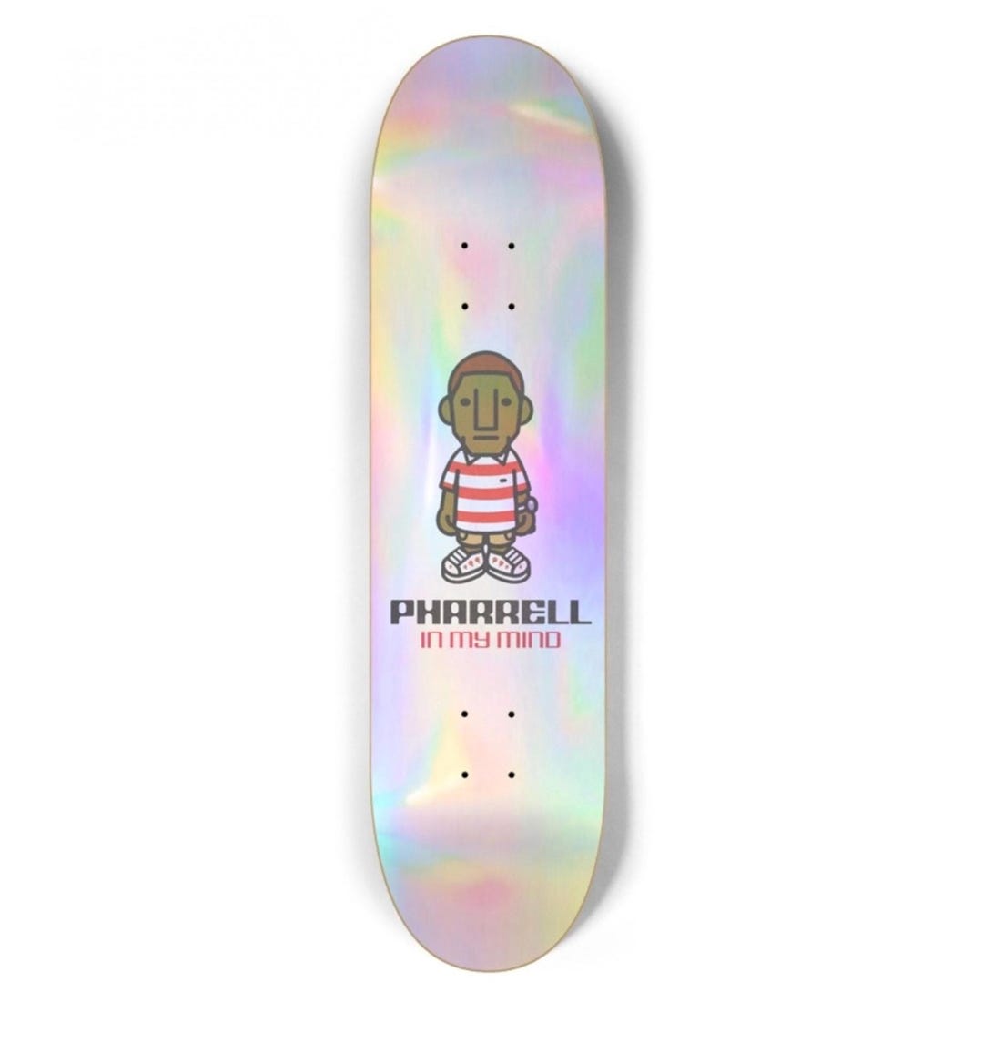 Skateboard Deck Art Pharrell Inspired in My Mind Wall Decor Gift Art - Etsy