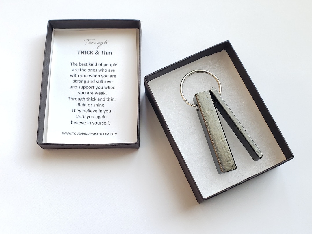 Through Thick and Thin Keychain Best Friend Gift, Iron, Durable and ...