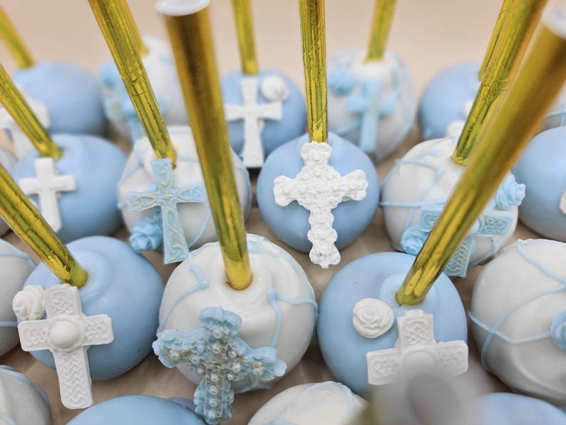 Baptism, First Holy Communion Cake Pops! Available in Any Color ...