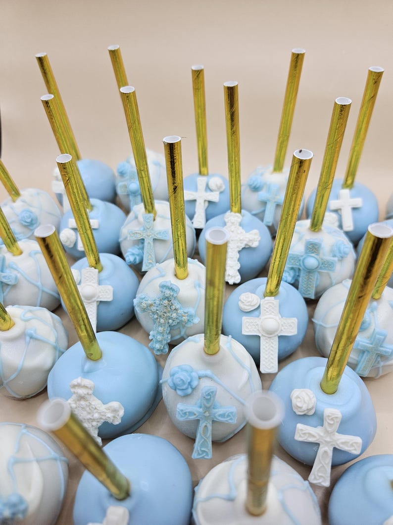 Baptism, First Holy Communion Cake Pops! Available in Any Color ...